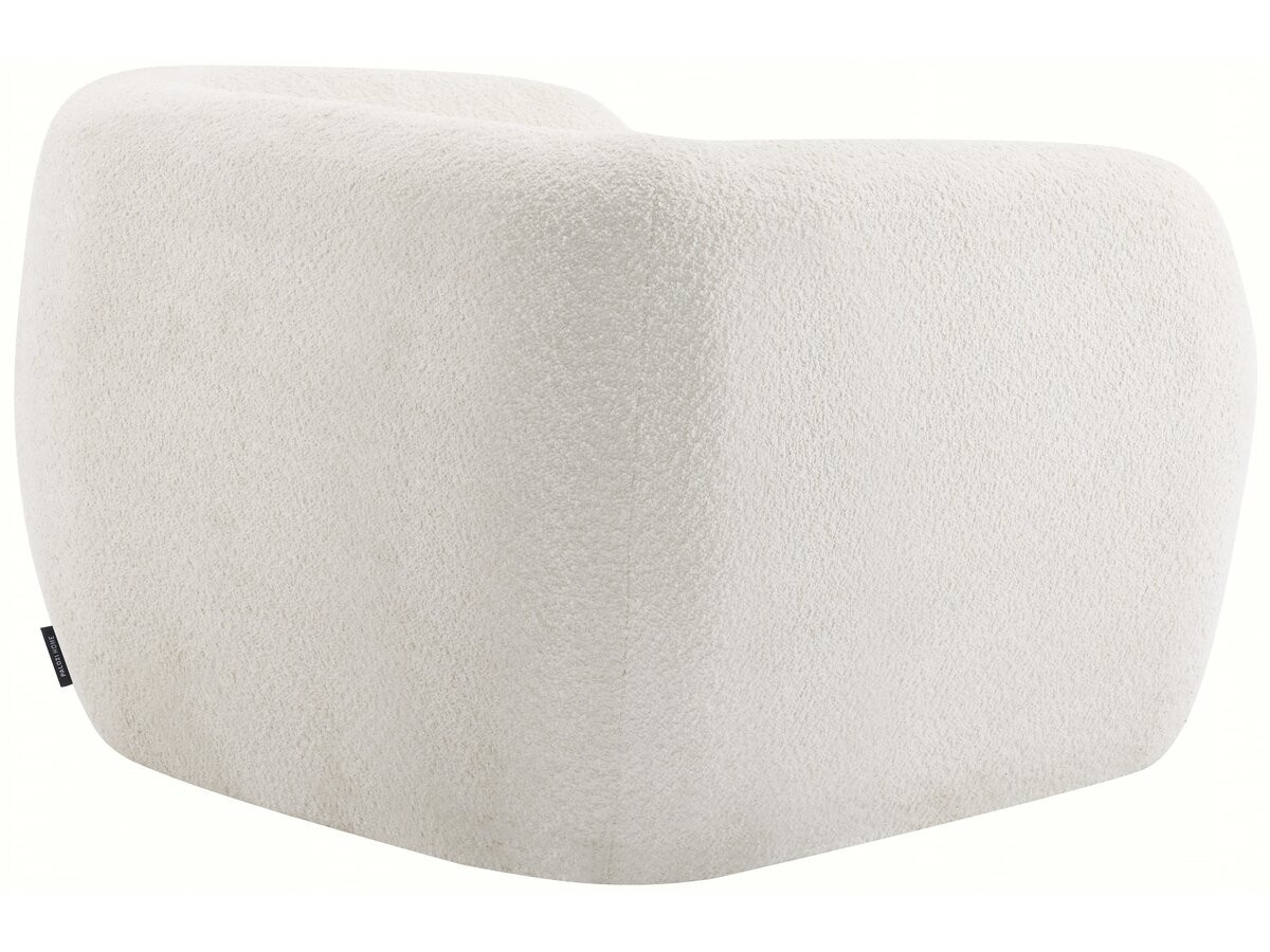 Fauteuil tissu bouclette "Washington" - Blanc - Habitat et jardin