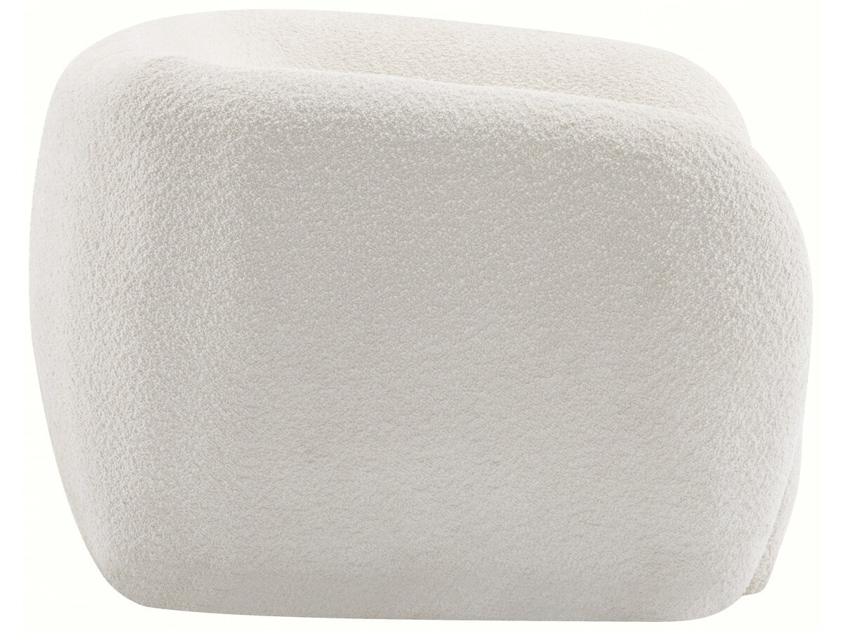 Fauteuil tissu bouclette "Washington" - Blanc - Habitat et jardin