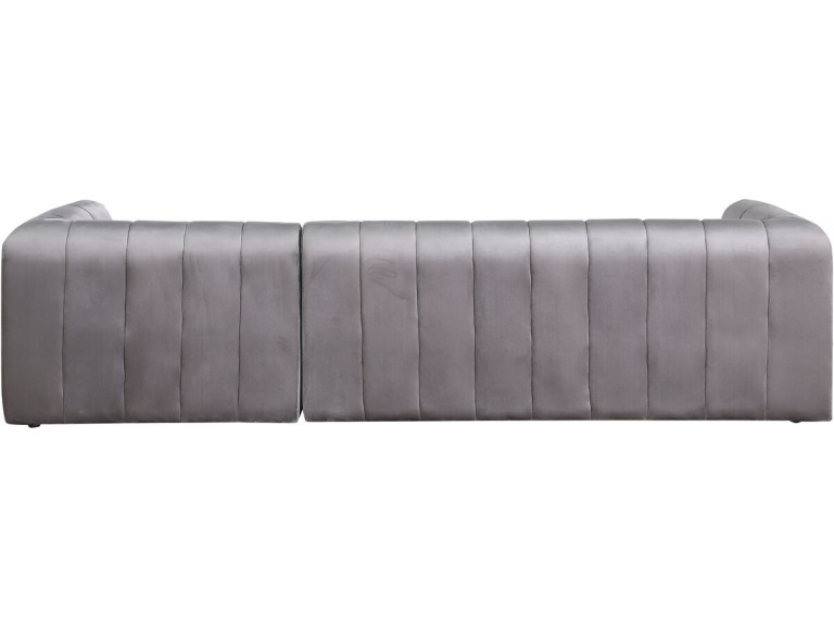 Canapé d'angle en velours Victor Hugo” - 3 places - Gris - Habitat et ...